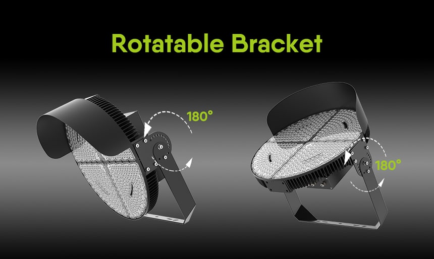 1200W Round Outdoor Large LED Stadium Light, LED Sports Lighting Fixtures