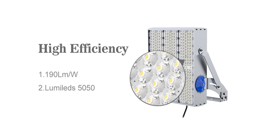600W 720W 900W LED High Pole Light, IP66 IK10 Anticorrosive Outdoor Oil ...