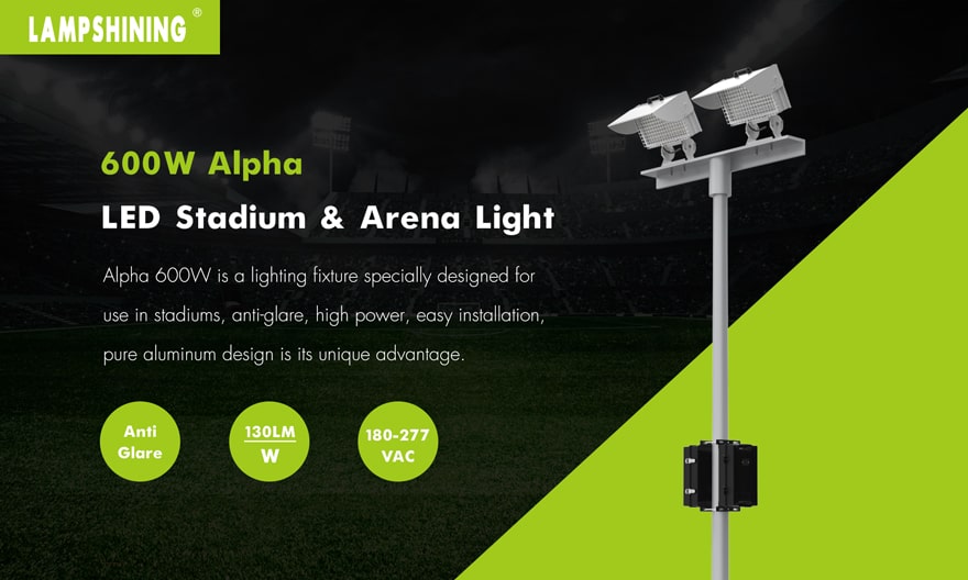 600W LED Sports Light - No Glare, No Flicker Gray 78,800lm 4000-6000K ...