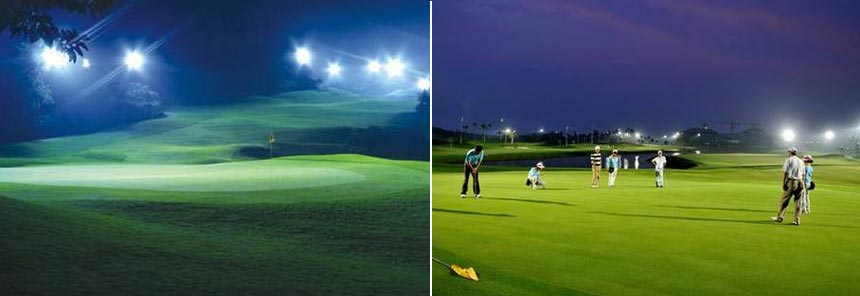 Golf Course LED Lighting Fixtures, Lightning Protection Golf Field ...