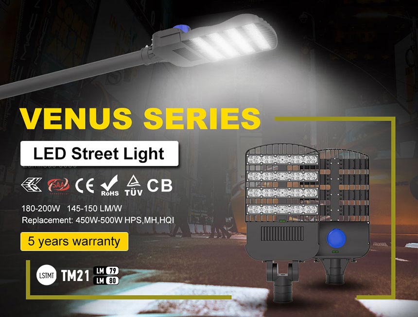 200W Venus LED Street Light | Parking Lot Light | LED Industrial Lighting