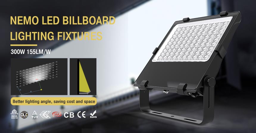 300W LED Billboard Light, Adjustable Mounting Bracket Outdoor Sign LED ...