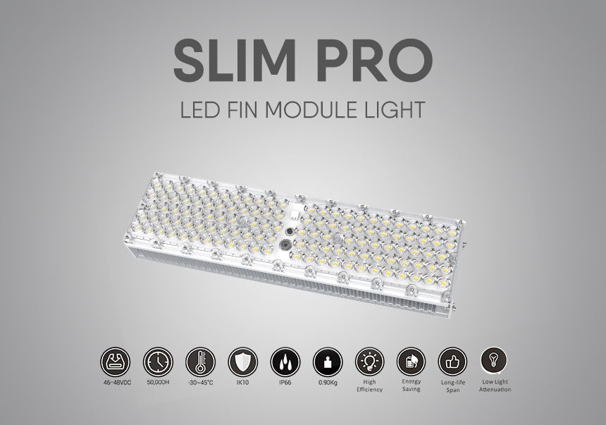 300W LED Fin Module Light, Waterproof Lumileds 5050 160Lm/W Area Light